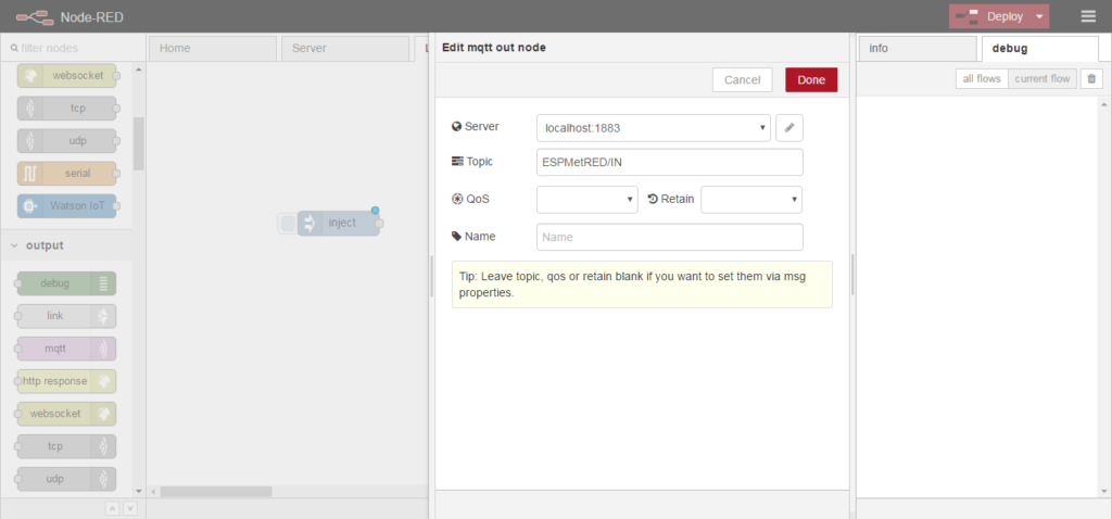 ESPMetRED an Arduino IDE compatible library to communicate ESP8266 and Node-Red via MQTT - All ...